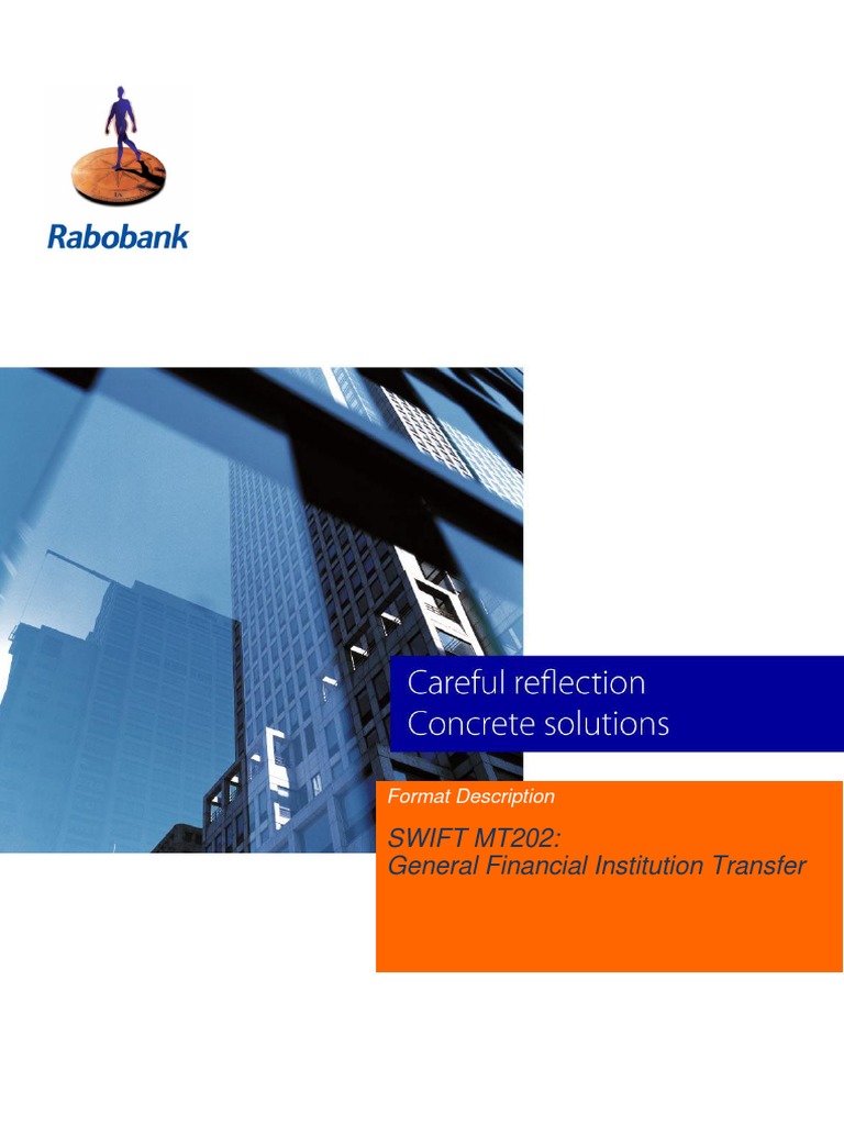 SWIFT MT202 Format Guide | PDF | Computing