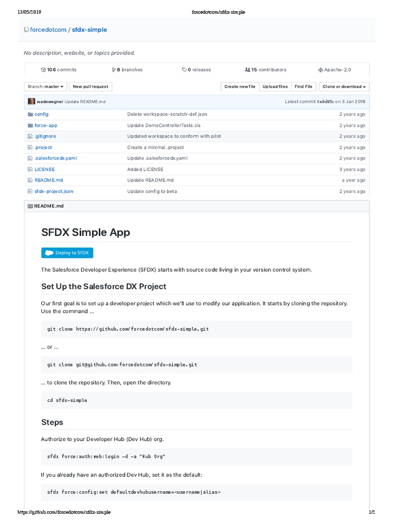 Forcedotcom SFDX Simple | PDF | Salesforce.Com | Software Development
