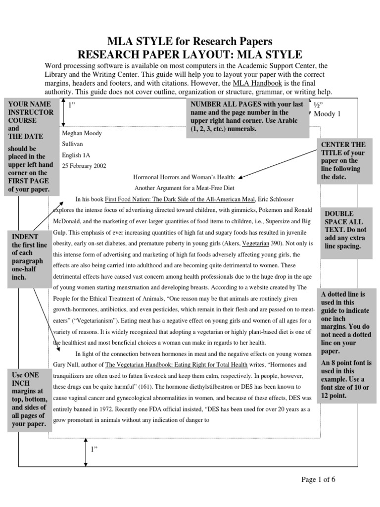 MLA Style Guide for Research Papers | PDF | Citation | Vegetarianism