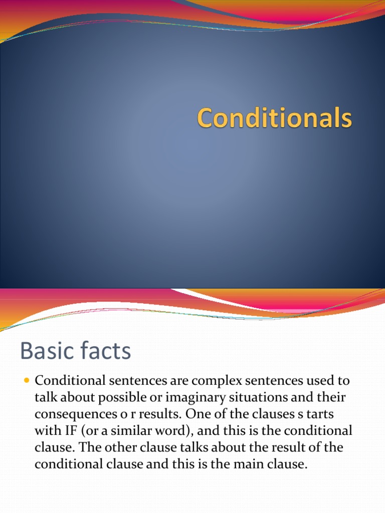 Conditionals | Download Free PDF | Languages | Language Arts & Discipline