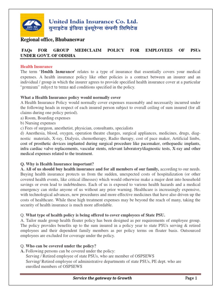 A Comprehensive Guide to the Group Health Insurance Policy for ...
