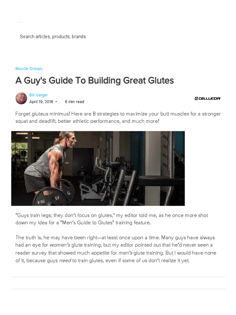 A Guy's Guide To Building Great Glutes | PDF | Strength Training ...