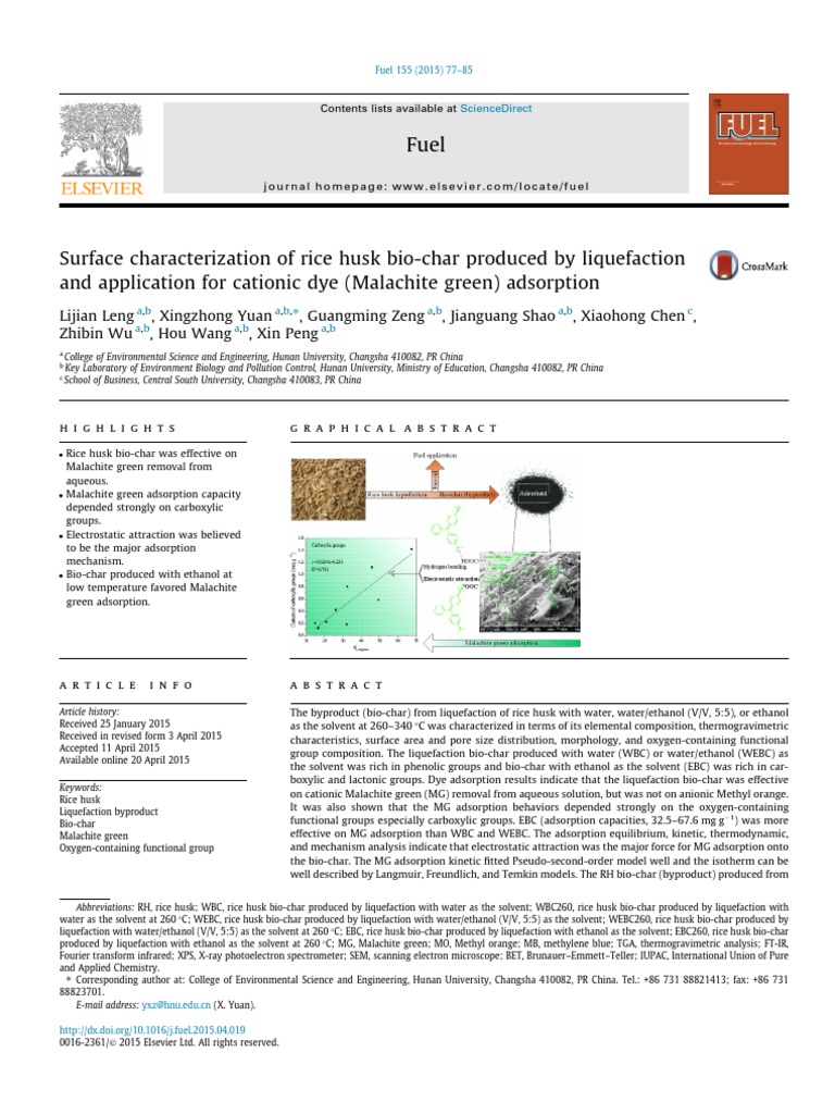 Lijian Leng, Xingzhong Yuan, Guangming Zeng, Jianguang Shao, Xiaohong ...