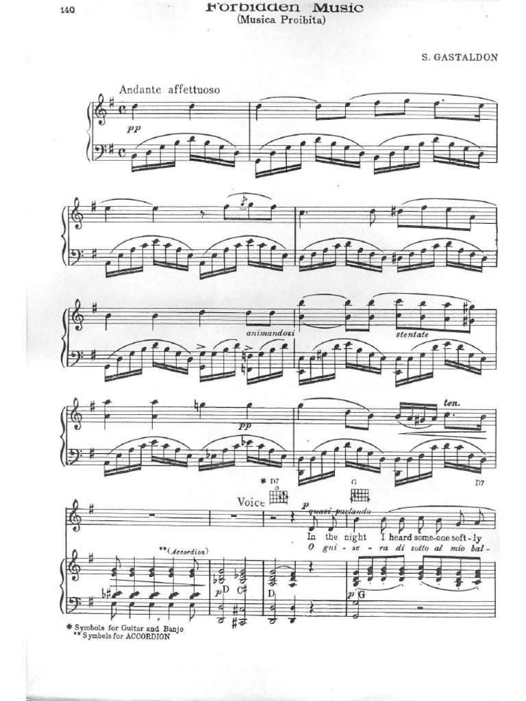 Musica Proibita Baritone | PDF