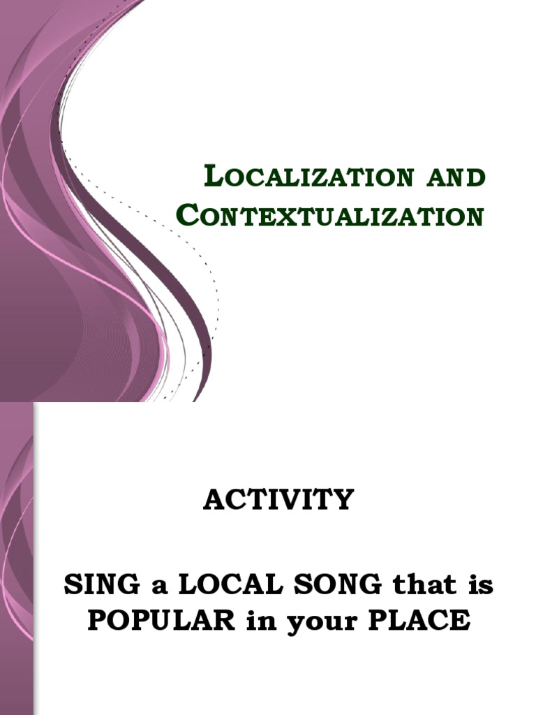 Localization and Contextualization | PDF | Curriculum | Learning