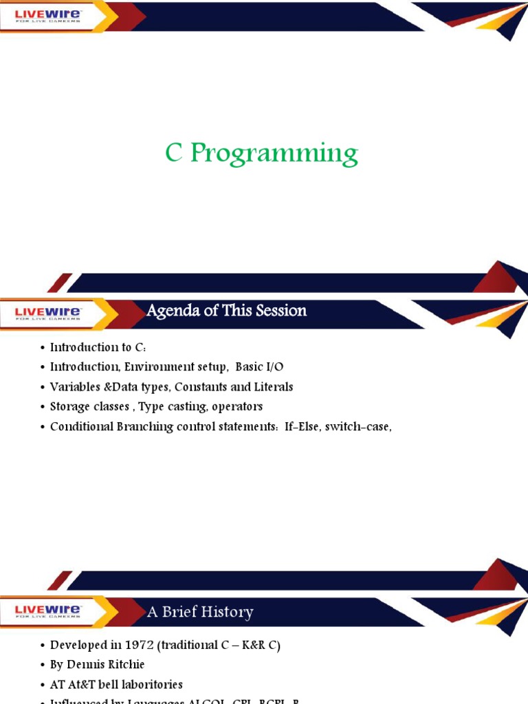 Session 01 PDF | PDF | C (Programming Language) | Scope (Computer Science)
