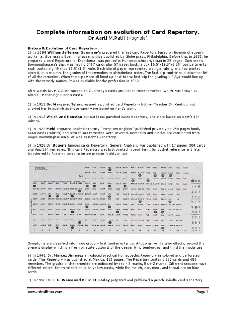 Card Repertory Complete | PDF | Homeopathy | Medicine