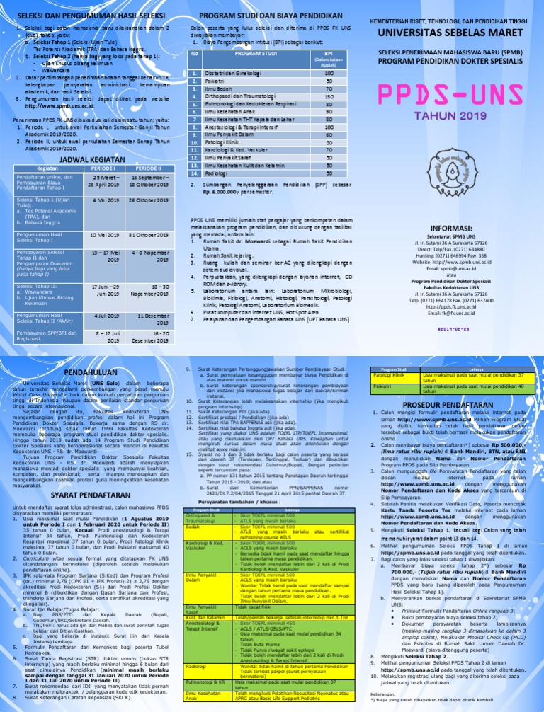 Leaflet Ppds Uns 2019 | PDF