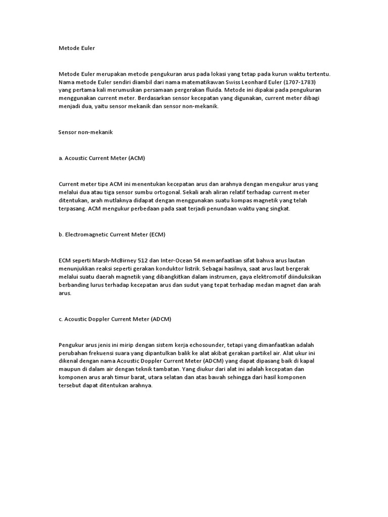 Metode Euler | PDF