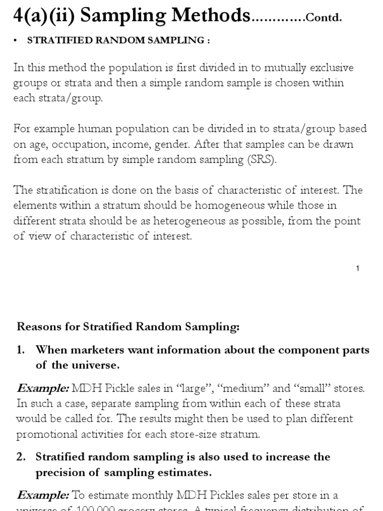 Stratified Sampling Methods: An In-Depth Explanation of Stratified Random Sampling, Estimating ...