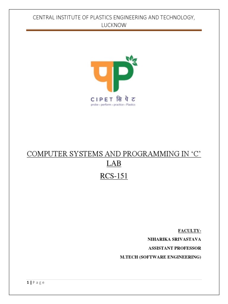 RCS151 Lab Manual | PDF | Fahrenheit | String (Computer Science)