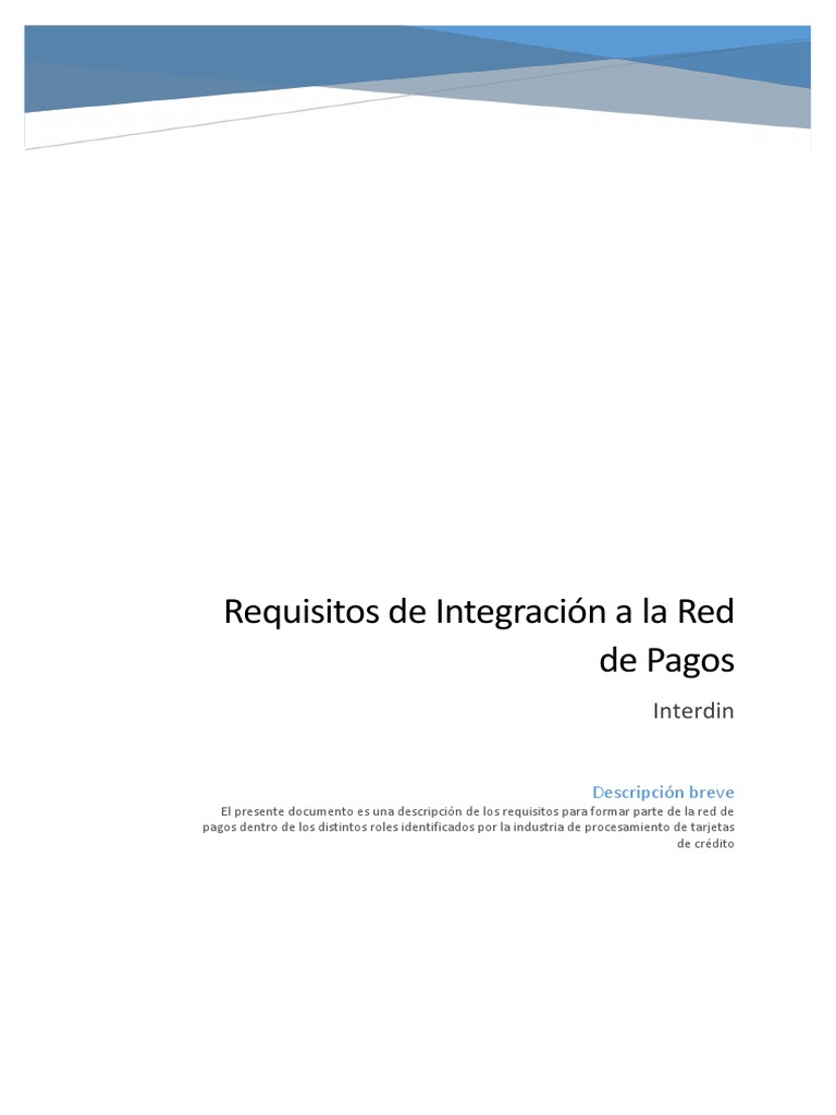 Req Pagos Integracion | PDF | Emv | Red privada virtual
