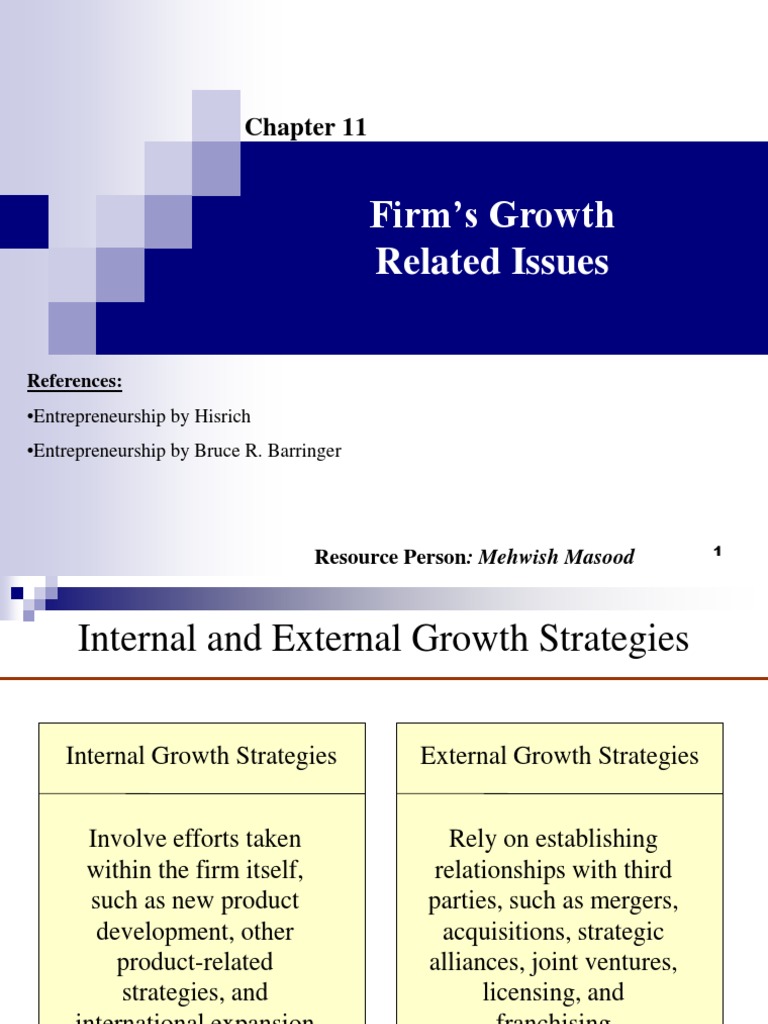 Firm Growth Strategies and Challenges | PDF | Mergers And Acquisitions ...