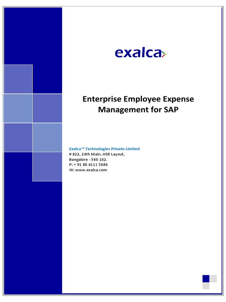 Exalca Employee Expense Claim SAP Brochure | PDF | Sap Se | Automation