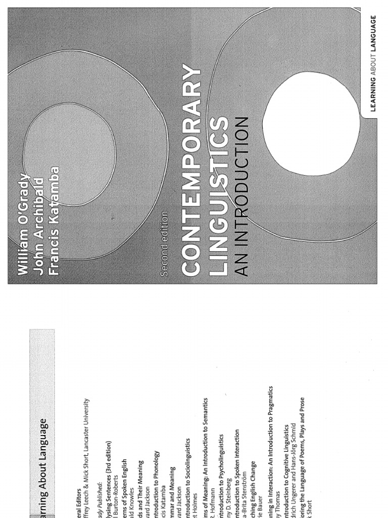 Contemporary Linguistics An Introduction CITAVA KNJIGA PDF | PDF