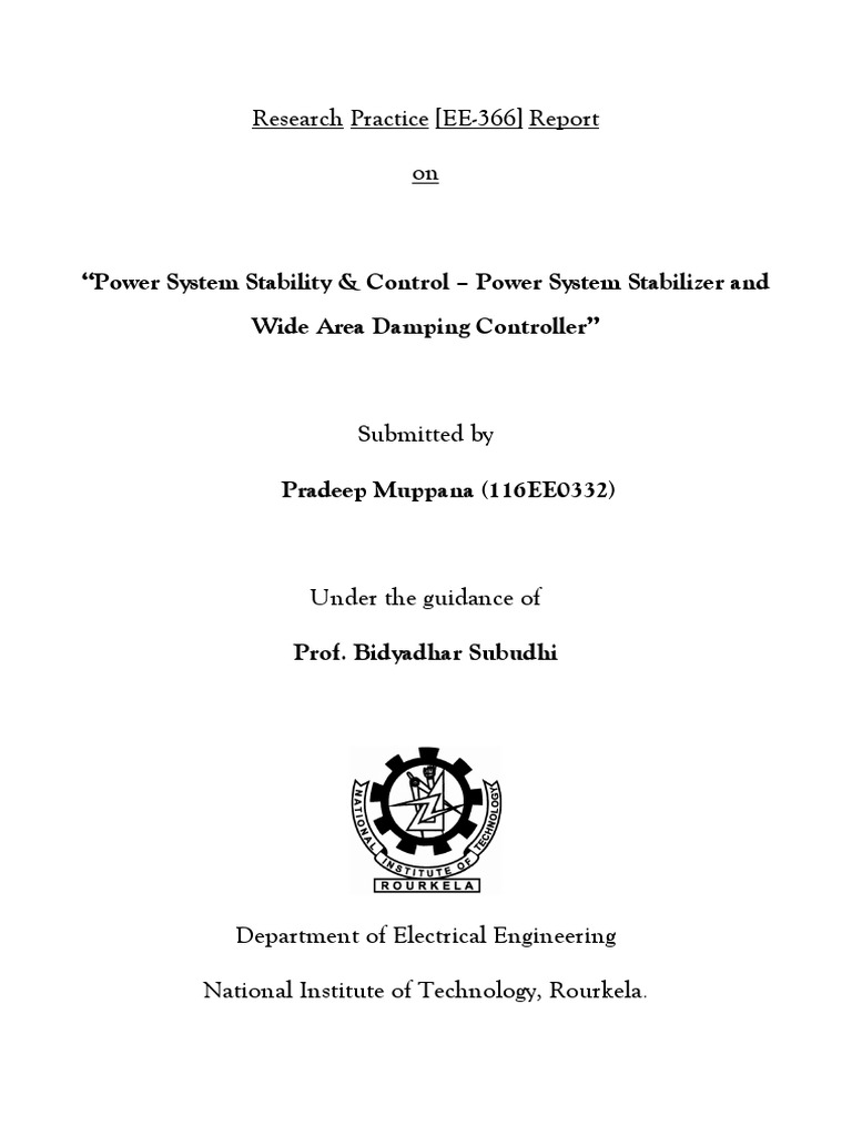 Power System Stability & Control - Wide Area Damping Controller | PDF | Electric Power System ...