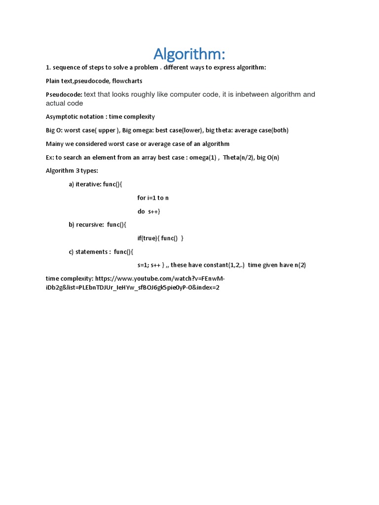 Algorithm:: Text That Looks Roughly Like Computer Code, It Is Inbetween ...