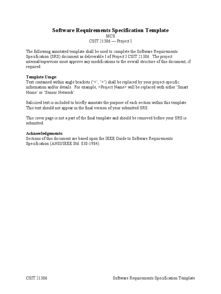 SRS Guide Line | PDF | Specification (Technical Standard) | Use Case