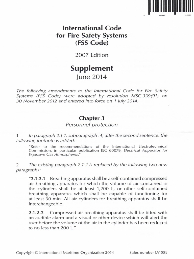 FSS Code 2007 (Supplement 2014.06) | PDF