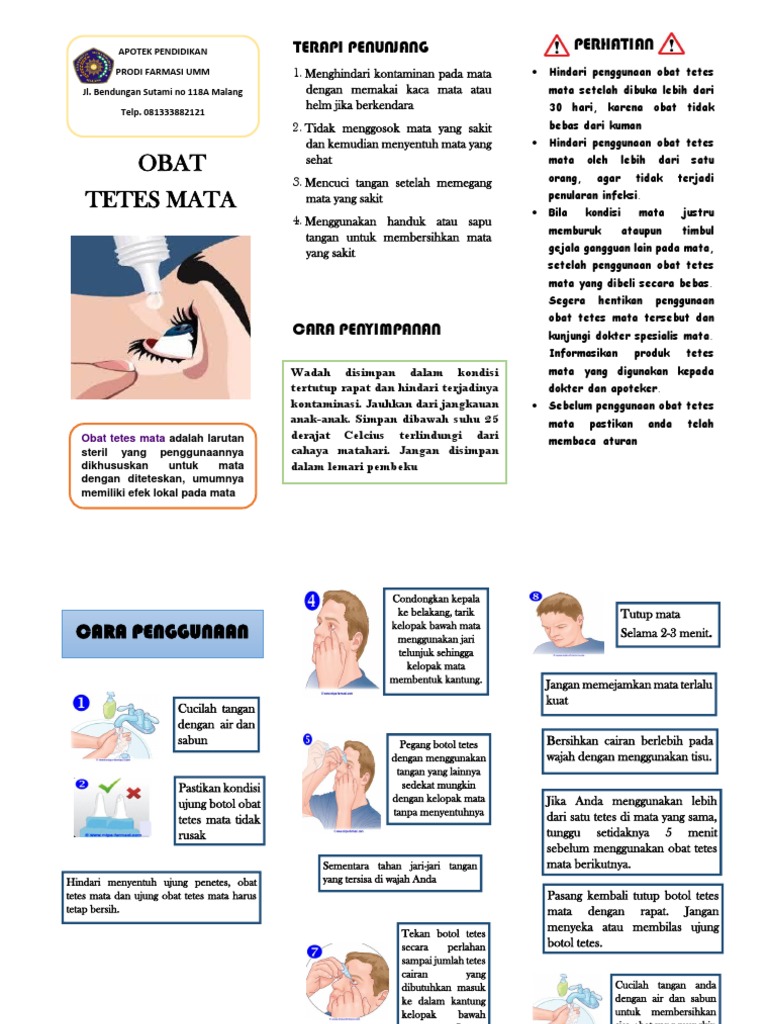 Panduan Penggunaan Obat Tetes Mata | PDF