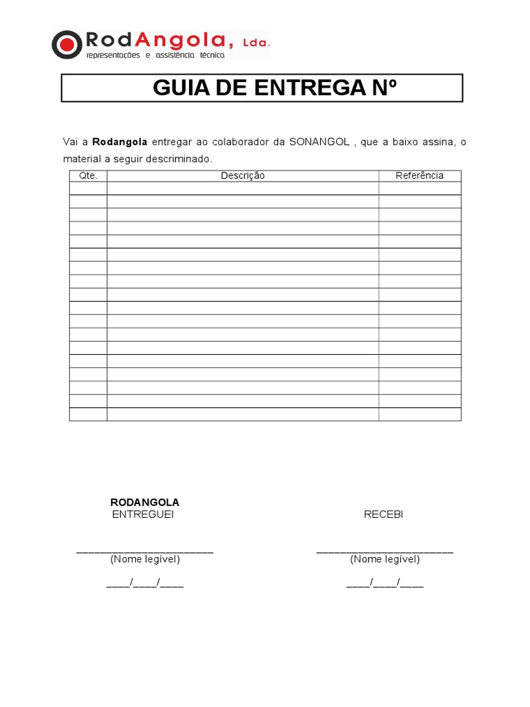 Guia Entrega | PDF