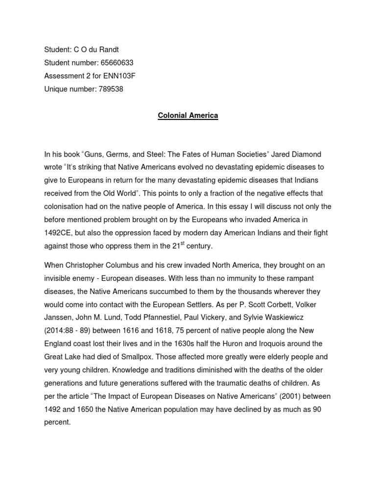 Student 65660633 Assessment 2 789538 ENN103F | PDF | Native Americans ...