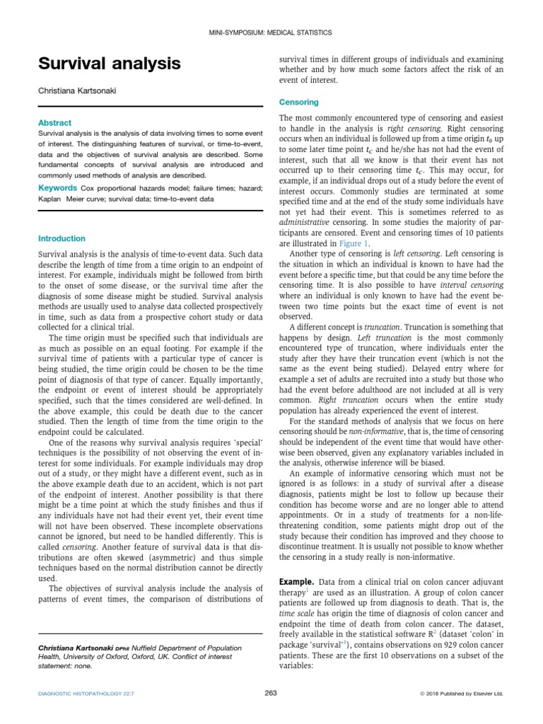 Survival Analysis | PDF | Regression Analysis | P Value
