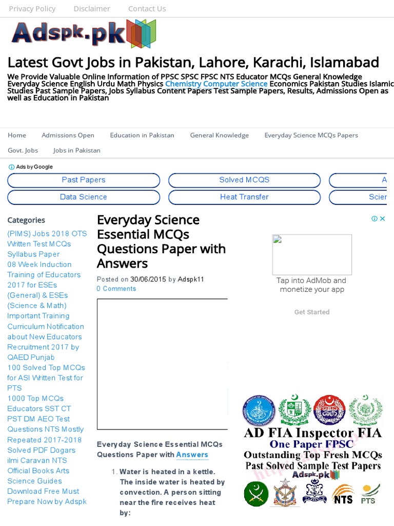 Latest Govt Jobs in Pakistan, Lahore, Karachi, Islamabad: Everyday ...