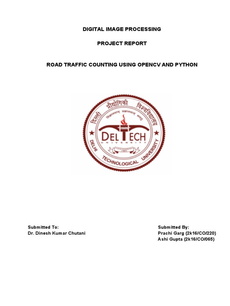 Digital Image Processing Project Report | PDF | Areas Of Computer ...