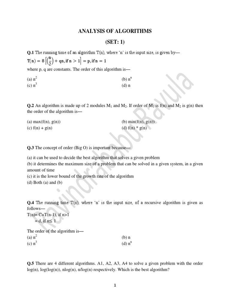 Dsa Q6 PDF | PDF | Time Complexity | Algorithms And Data Structures