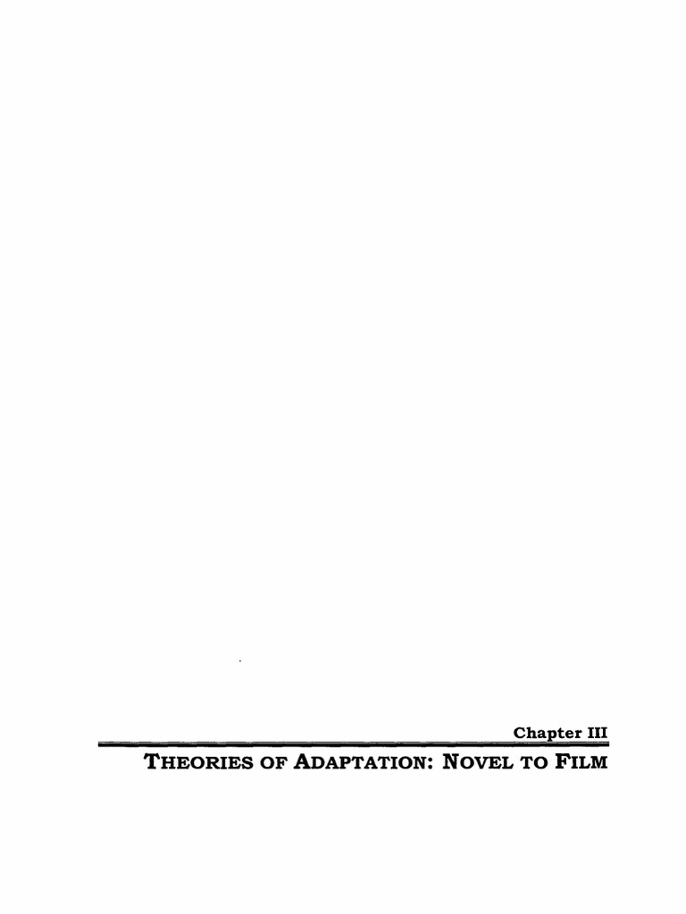 Theories of Adaptation PDF | PDF | Great Expectations
