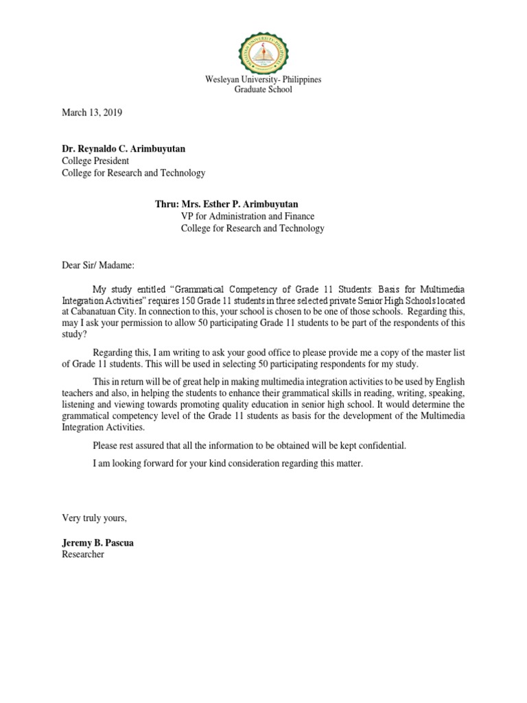 Letter of Intent | PDF | Graduate School | Academia