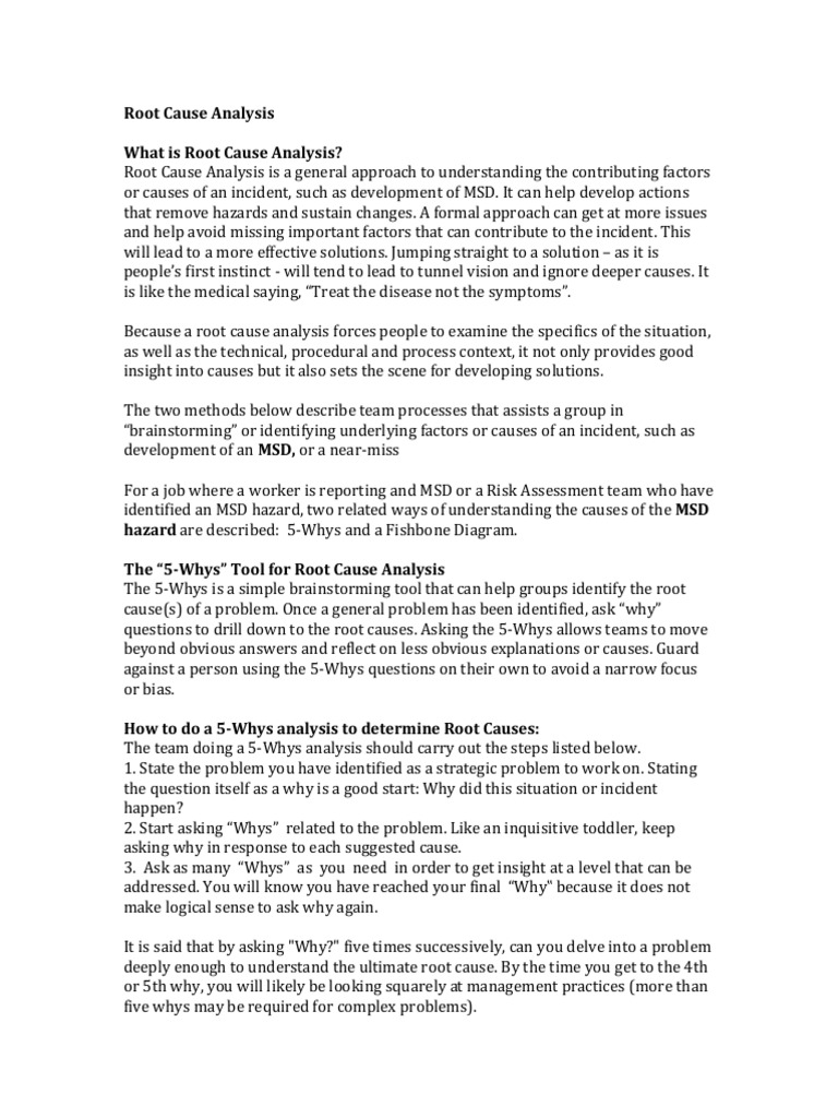 Root Cause Analysis | PDF | Causality | Brainstorming