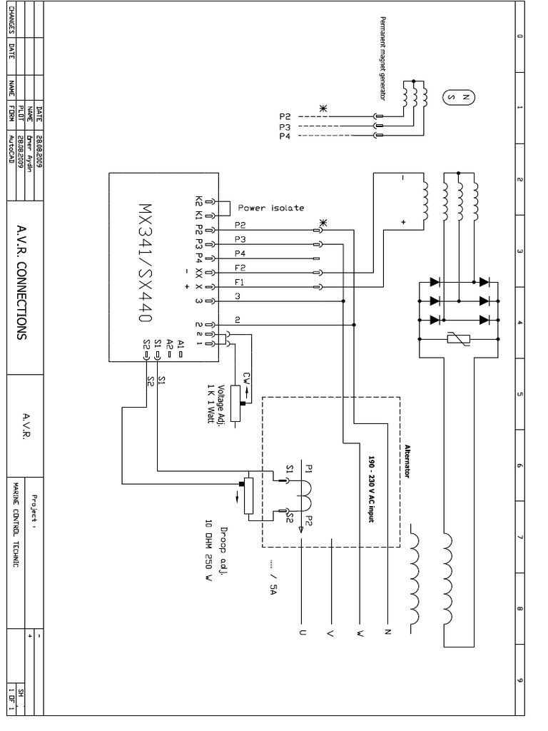 SX 440 Avr Connection PDF | PDF