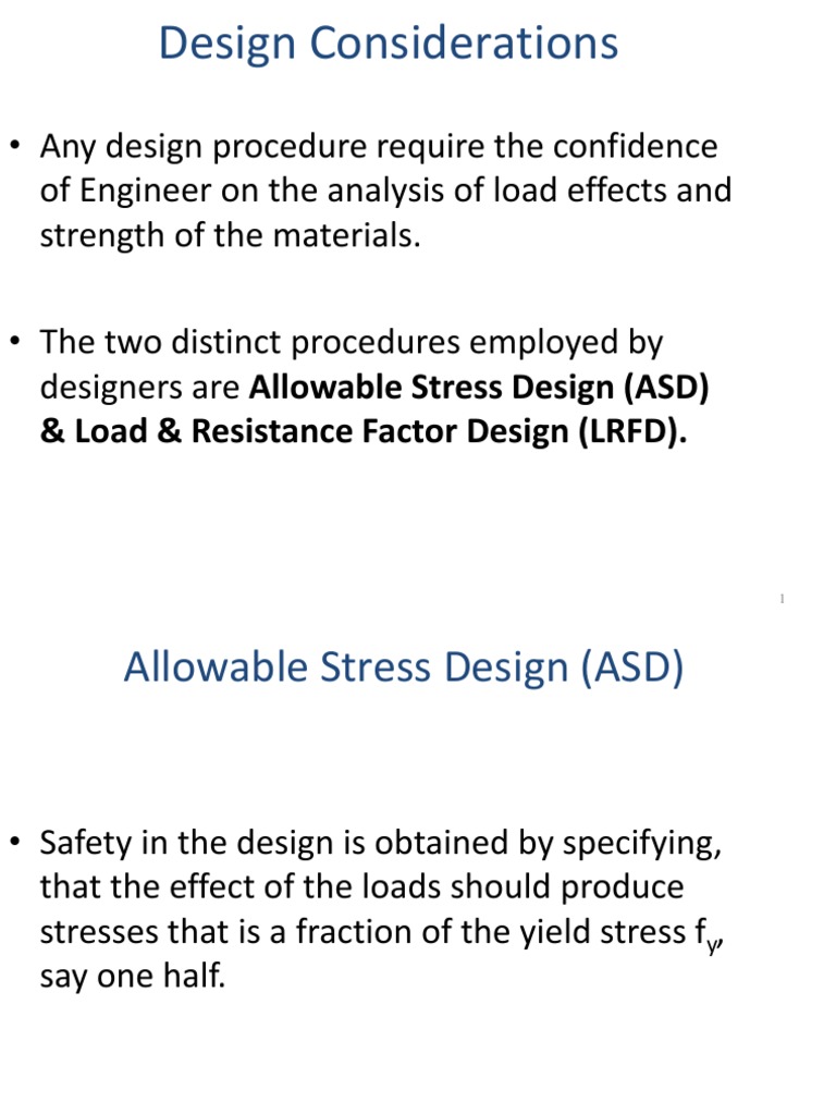 Design Considerations: & Load & Resistance Factor Design (LRFD) | PDF ...