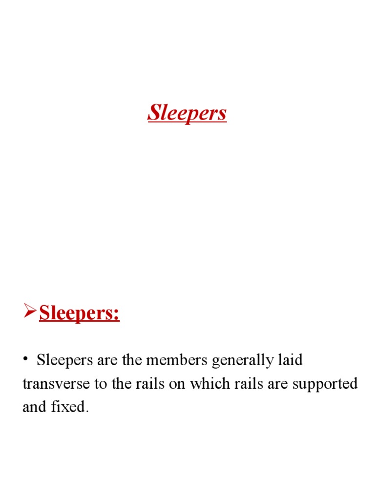 Sleepers | PDF | Track (Rail Transport) | Rail Infrastructure
