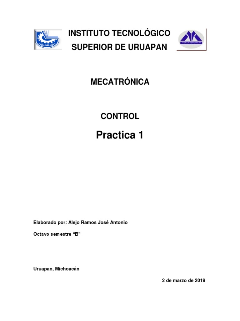 Practica 1 Control | PDF | Sistema de control | Realimentación