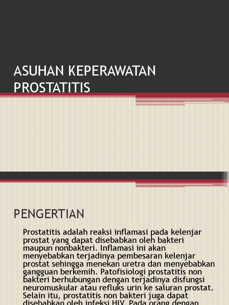 Prostatitis: Pengertian dan Penyebabnya | PDF | Kesehatan Holistik ...