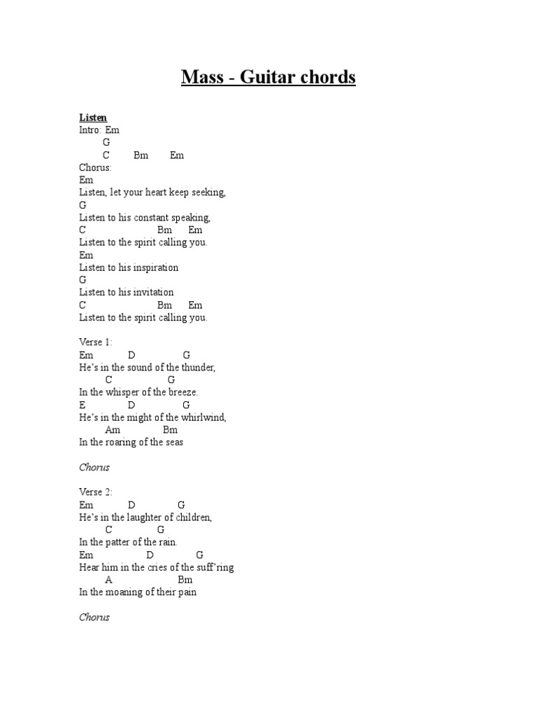 Heartfelt Chords for Worship Songs | PDF | Song Structure | Leisure