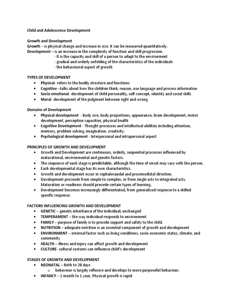 Child and Adolescence Development nOTES | PDF | Attachment Theory | Id