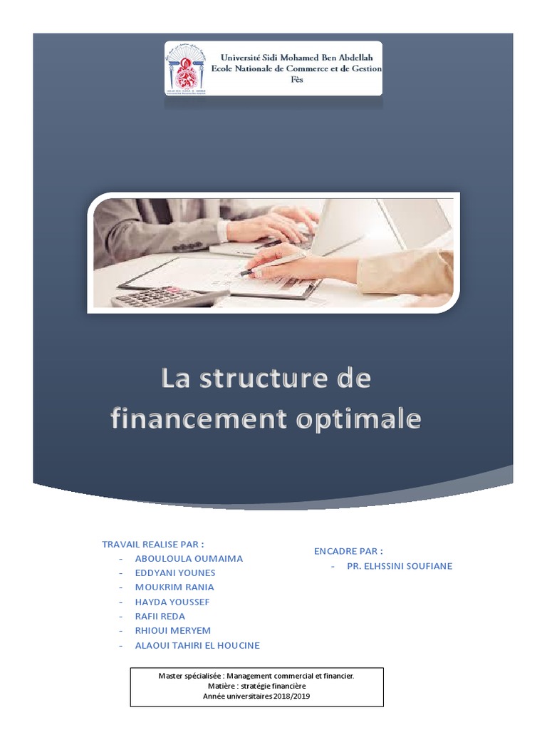 Structure de financement optimale d'entreprise | PDF | Capitaux propres ...