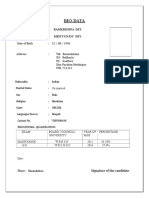 Simple Biodata Format | PDF