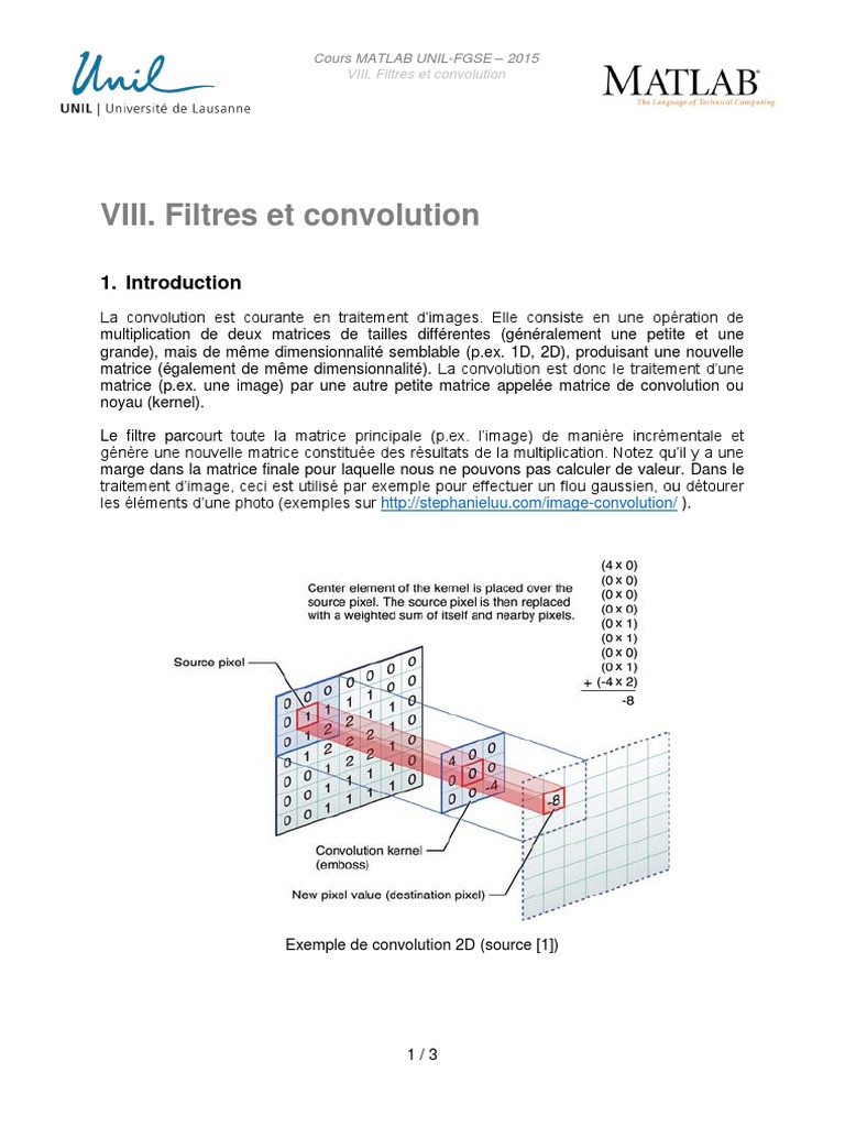 Filtres Et Convolution | PDF | Vision par ordinateur | Imagerie