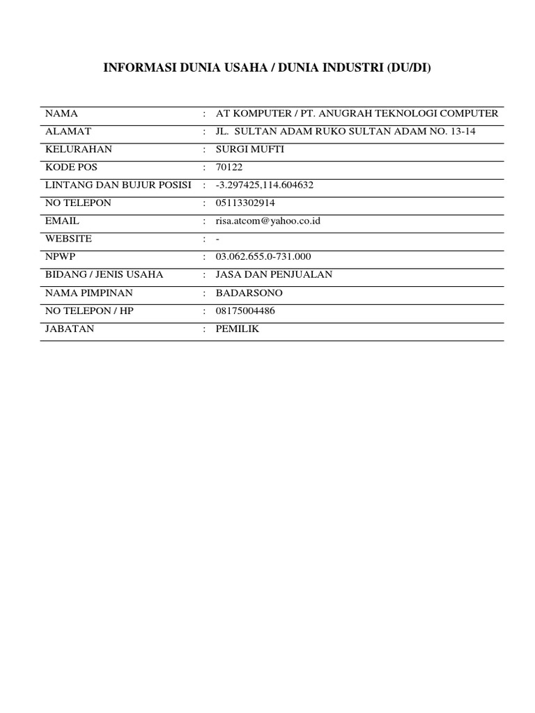 Informasi Dunia Usaha | PDF | Komputer | Teknologi & Rekayasa