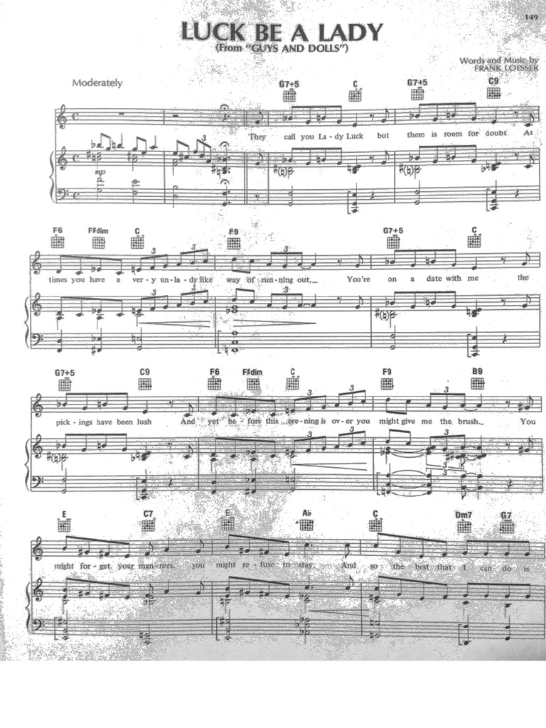 Luck Be A Lady Tonight | PDF