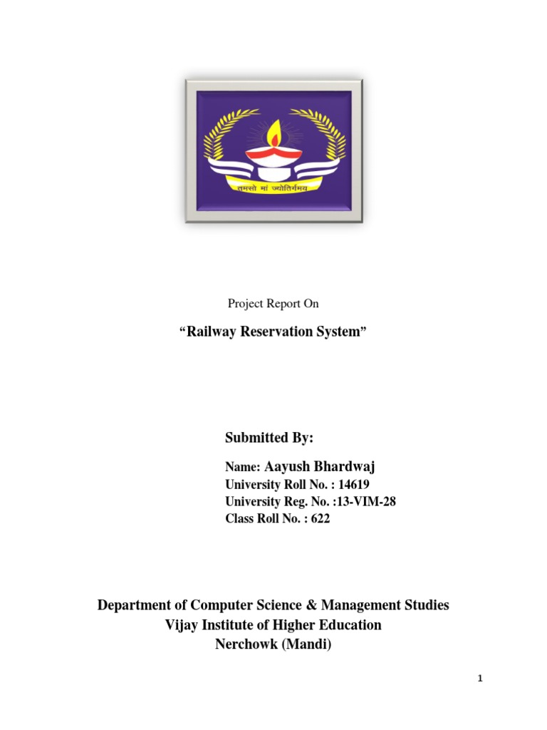 Project Report BCA Final Year-Aayush | PDF | Microsoft Access | Visual ...