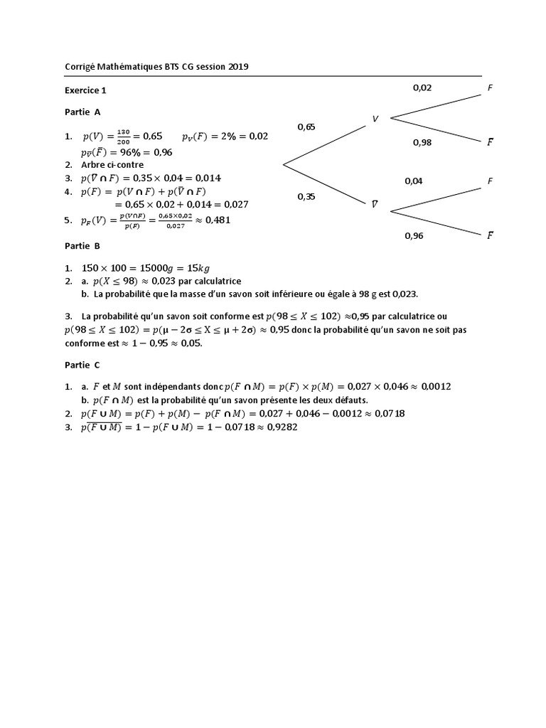 Corrigé Mathématiques BTS CG Session 201 - Filename - 1 - 9 | PDF | Amortissement (finance) | Prêts