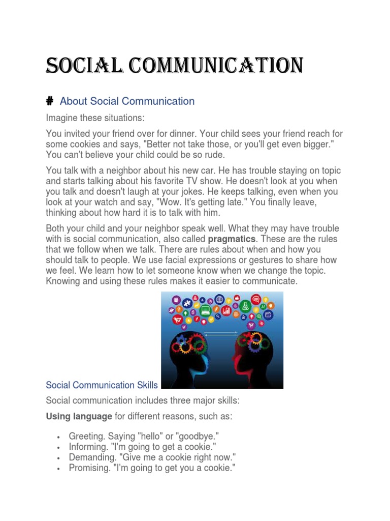 Social Communication | PDF | Conversation | Storytelling