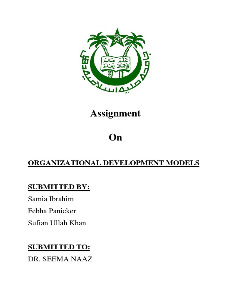 Assignment On: Organizational Development Models | PDF | Action ...
