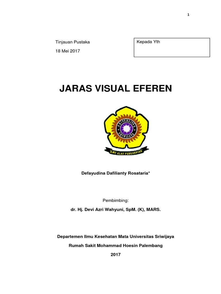 Jaras Visual Eferen: Anatomi dan Gerakan Bola Mata | PDF
